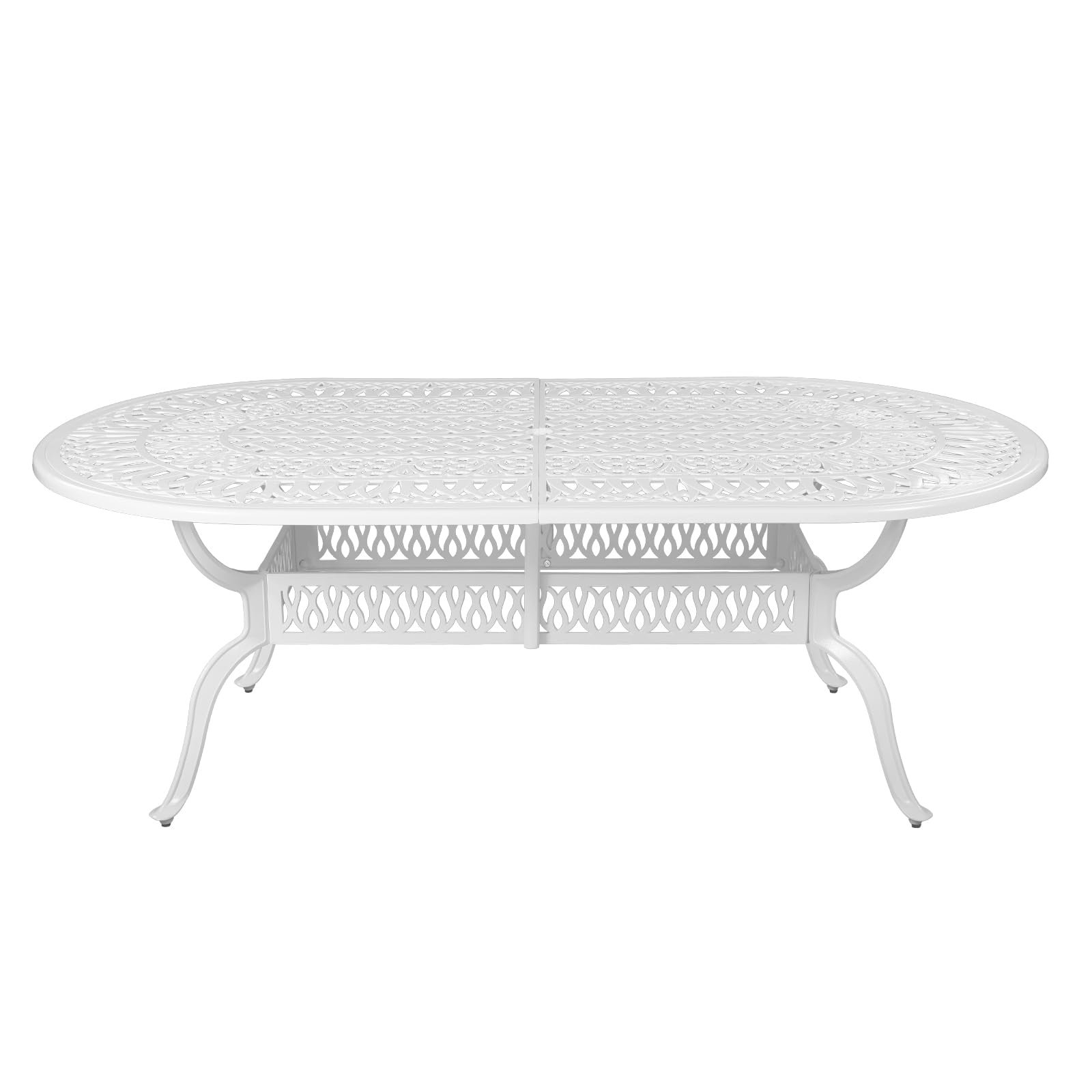 Dovecove Large Patio Dining Table, Outdoor Oval Dining Table Fits For 6 ...