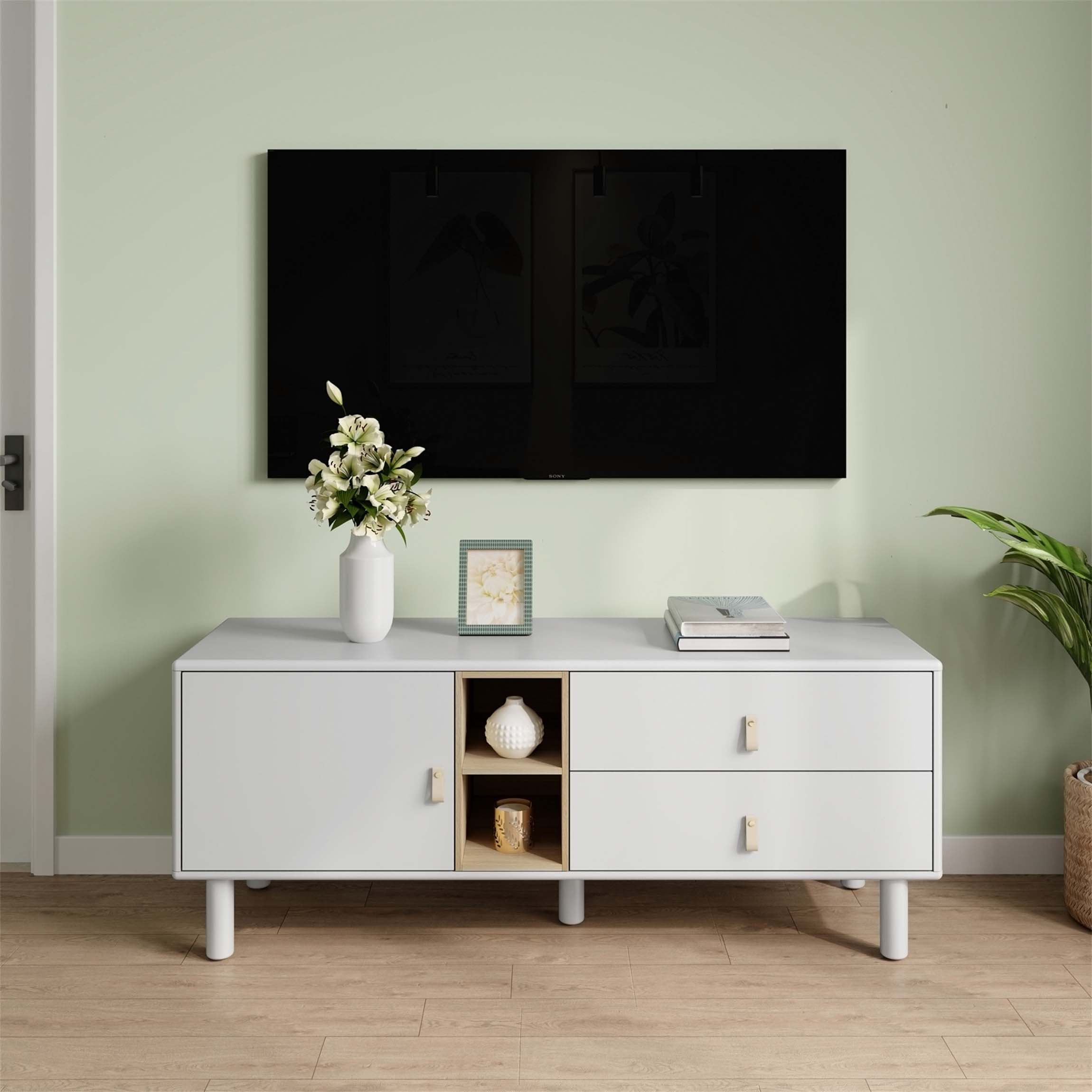 Hokku Designs Drawer TV cabinet with door, multi-functional TV cabinet ...