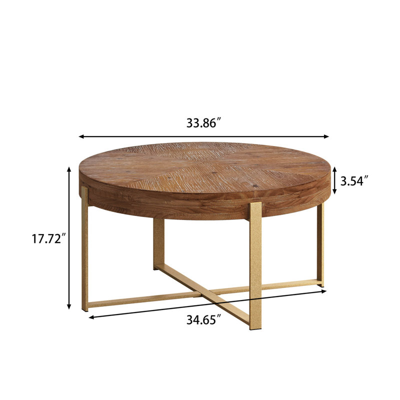 Mercer41 Modern Retro Splicing Round Coffee Table | Wayfair