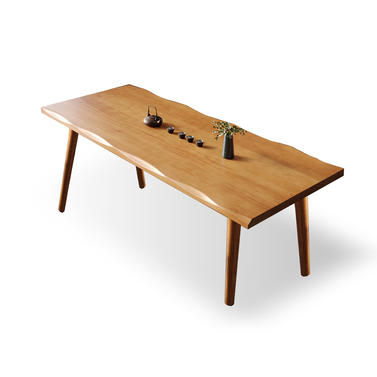 Corrigan Studio® Brown Rectangular Solid Wood Dining Table | Wayfair