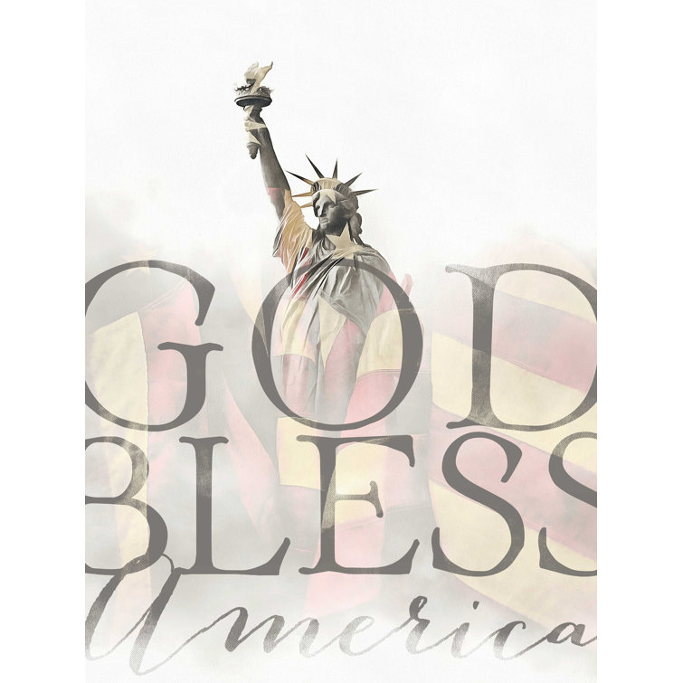 Wildon Home® God Bless America Statue Of Liberty On Canvas Print ...