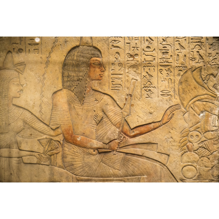 World Menagerie Ancient Egyptian Carving by Yuriz - Wrapped Canvas ...