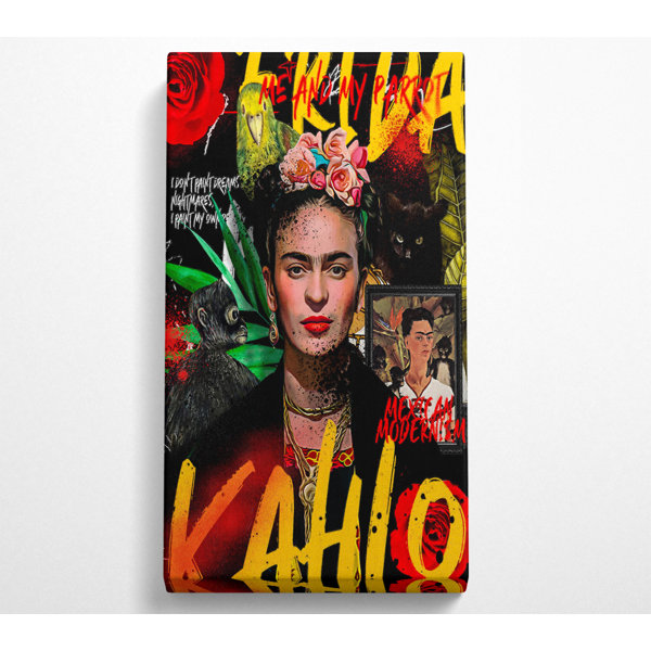 Bloomsbury Market Frida Kahlo Graffiti - Wrapped Canvas Art Prints ...