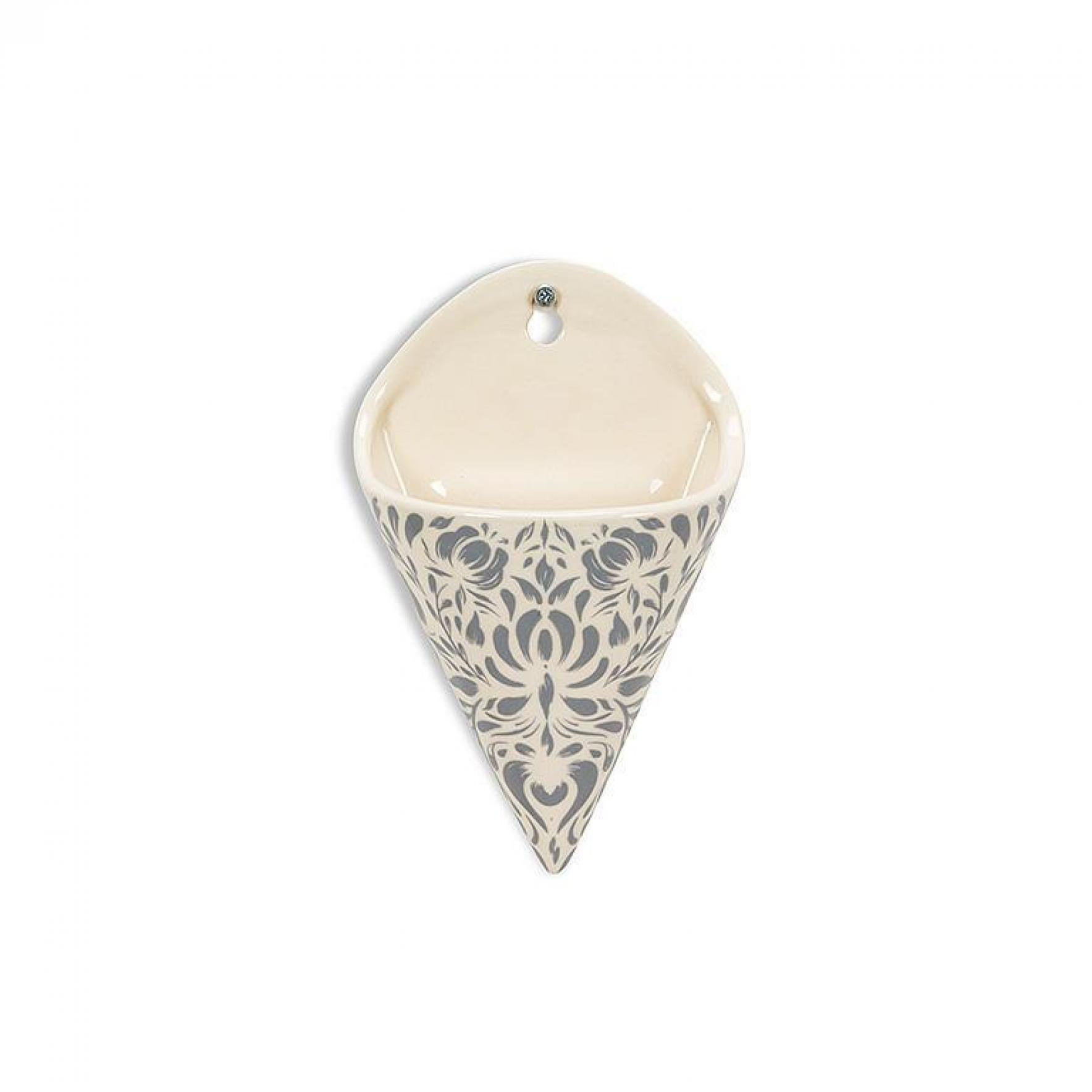 Winston Porter Ivory And Grey Cone Wall Planter - Wayfair Canada