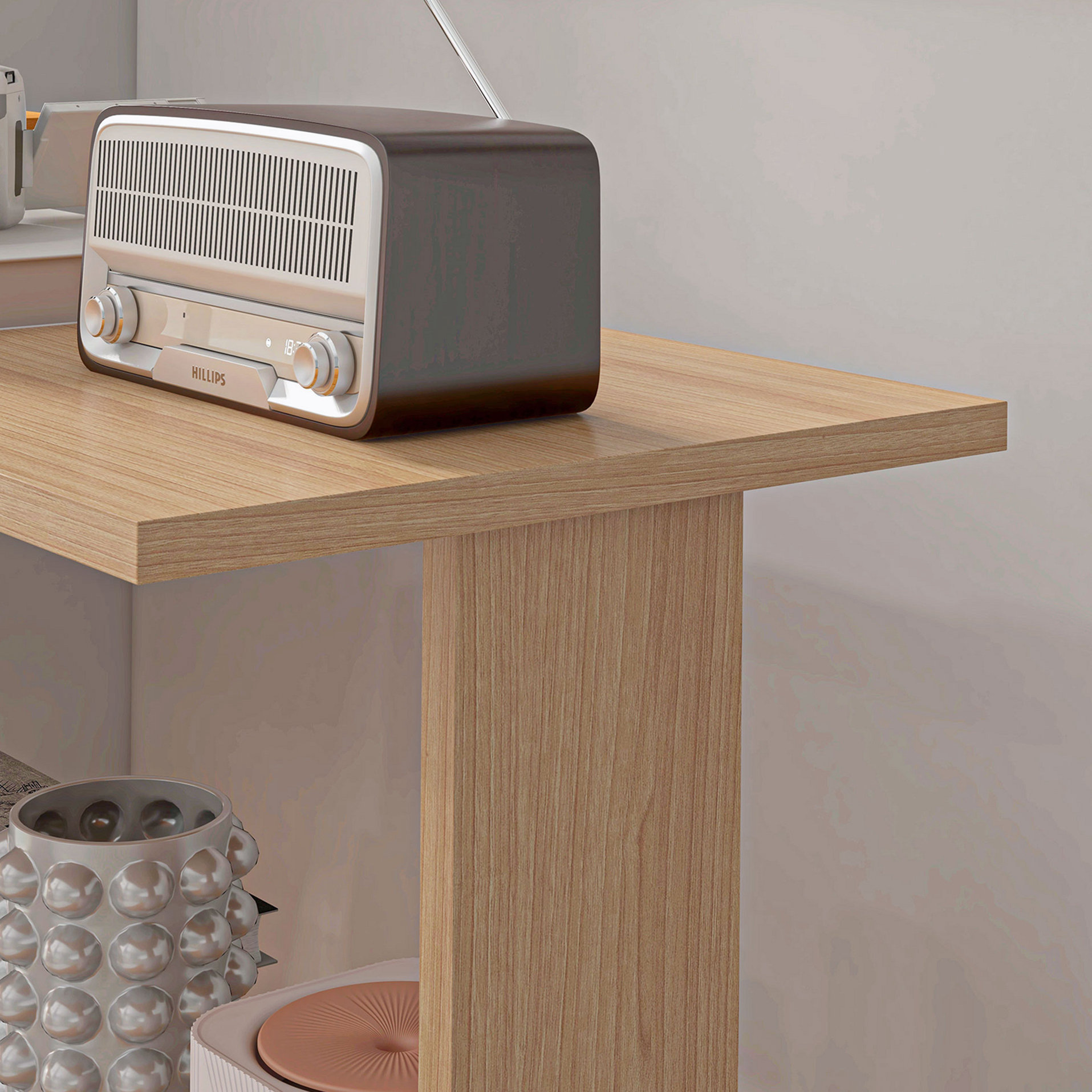 Hokku Designs L Shaped Corner Desk, 360 Degree Rotating Home Office ...