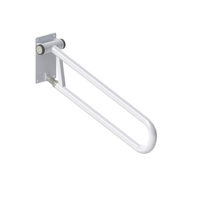 HEALTHCRAFT Angled PT Rail 32" Grab Bar: Flip Up Wall Mounted Angled ...