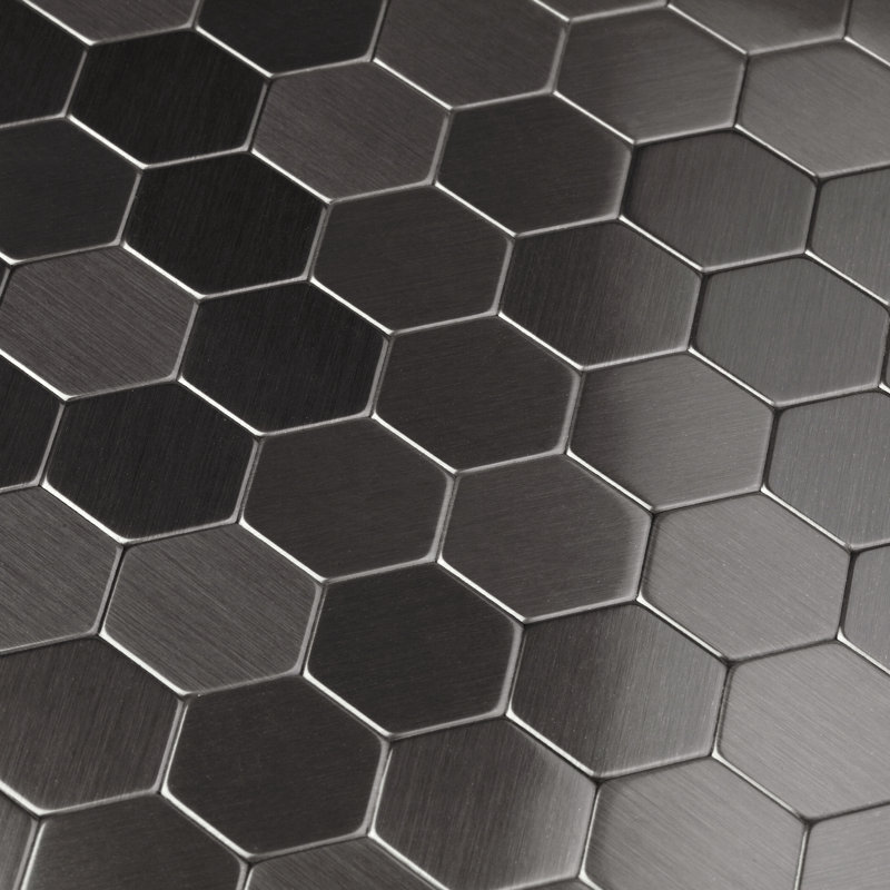 Speed tiles Hex II 11" x 12" Metal Peel & Stick Mosaic Tile & Reviews ...