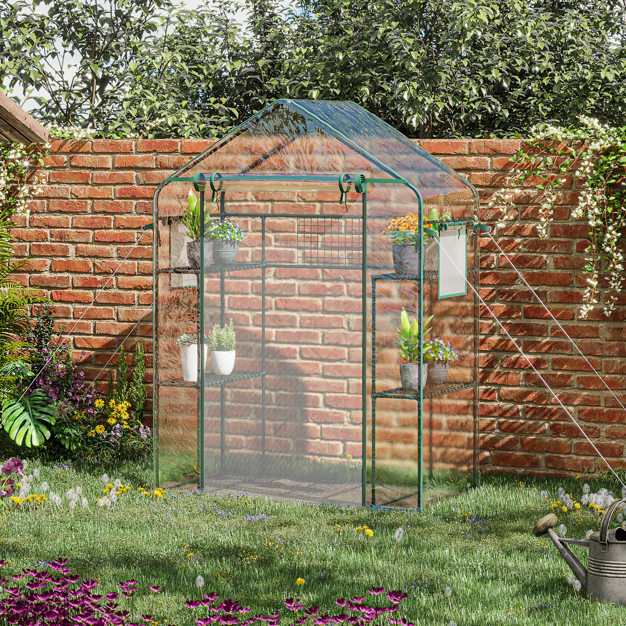 DELTA FURNITURE Outdoor Walk-in Mini Greenhouse | Wayfair