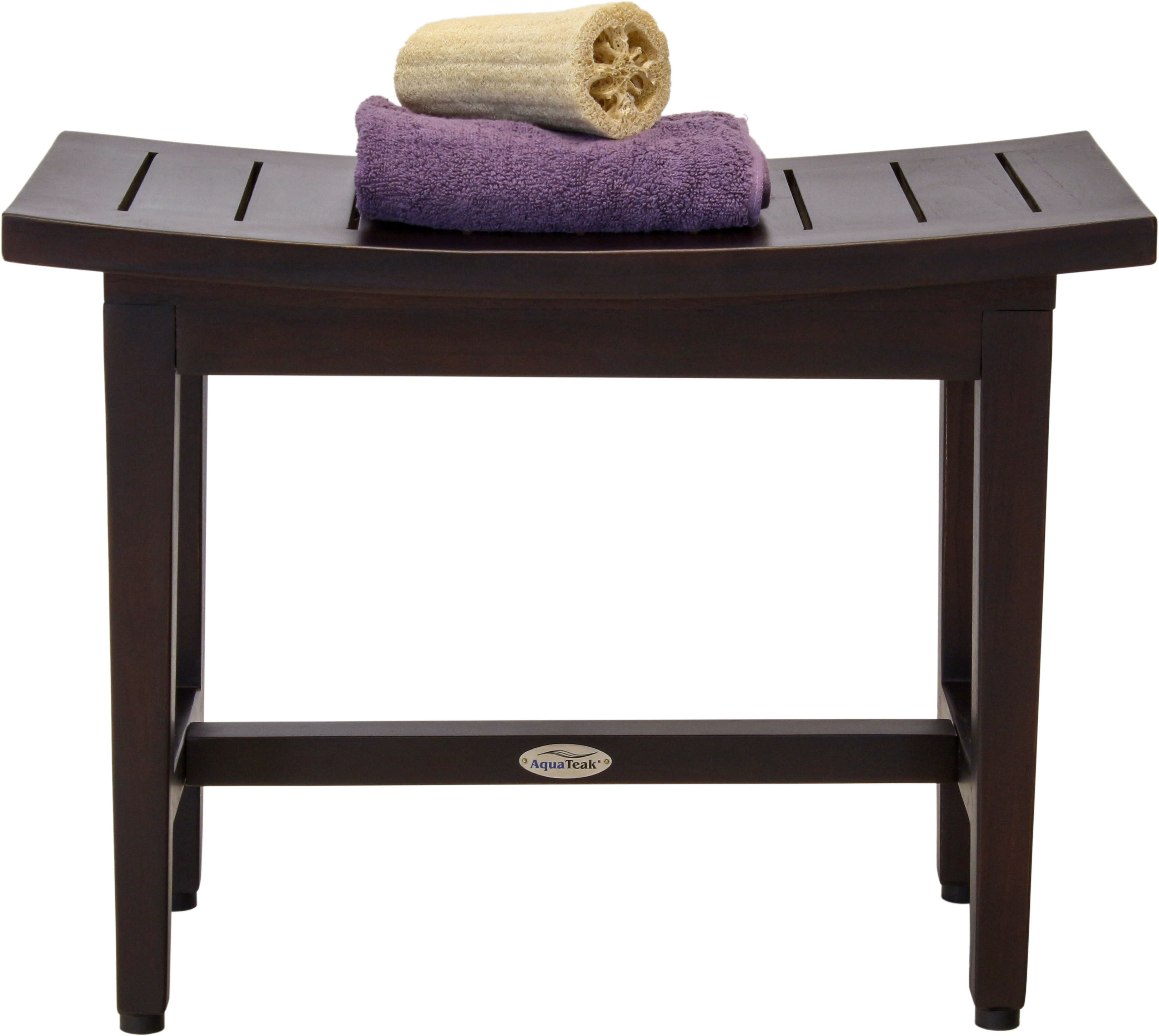 Aqua Teak Maluku™ Lotus Patented Mocha Shield Teak Shower Bench ...