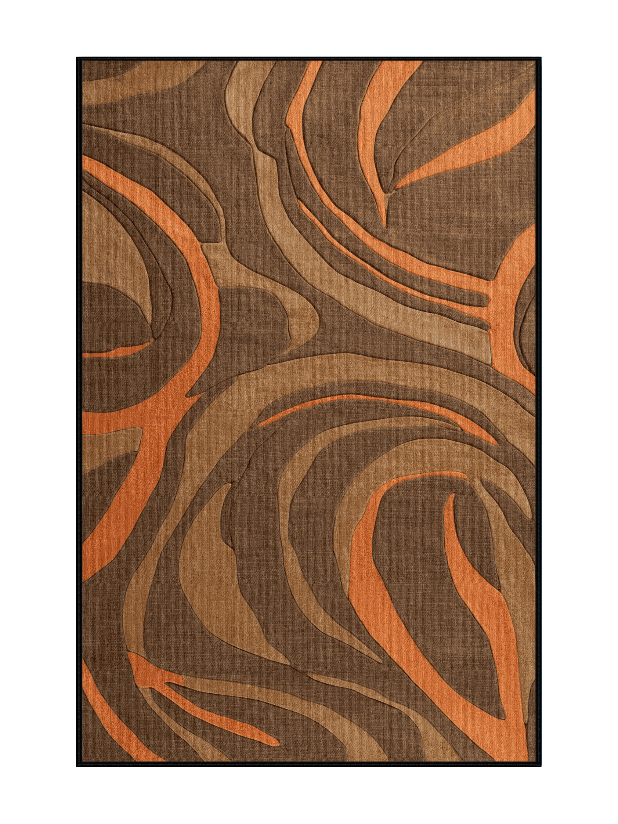 Hokku Designs Machine Washable Abstract Brown Area Rug | Wayfair