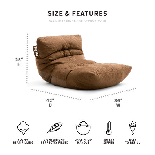 Comfort Research Big Joe Roma Bean Bag Lounger & Reviews | Wayfair