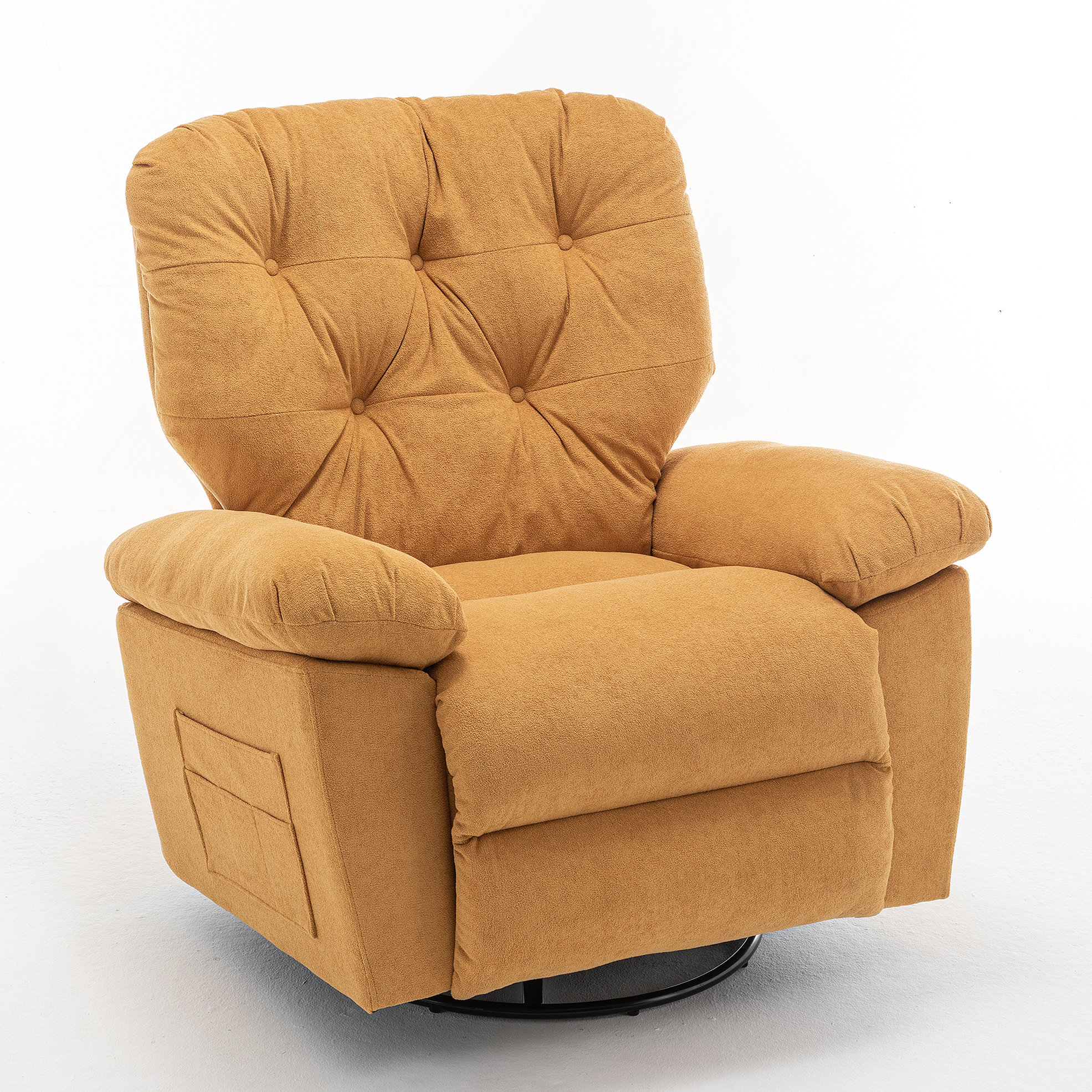 Latitude Run® Blue Relaxing Recliner Chair,Soft Artificial Fleece ...