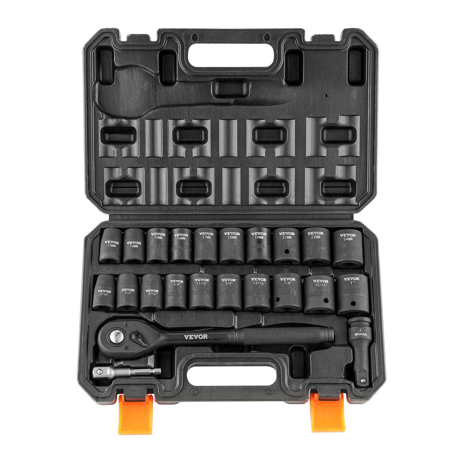 VEVOR 13" Drive Bit Ratchet Tool Kit Case | Wayfair