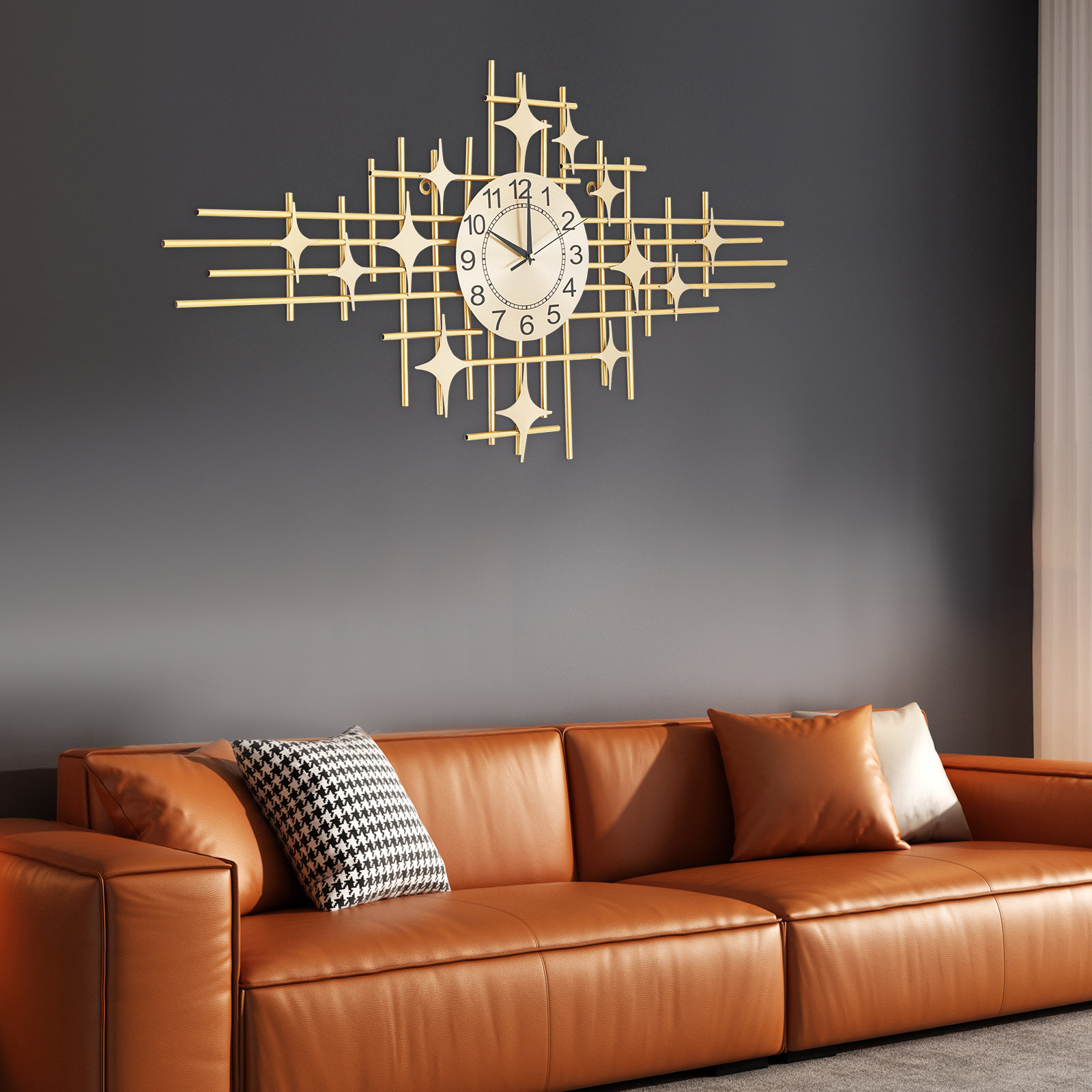 Mercer41 39.37'' Metal Home Decorative Wall Clock | Wayfair
