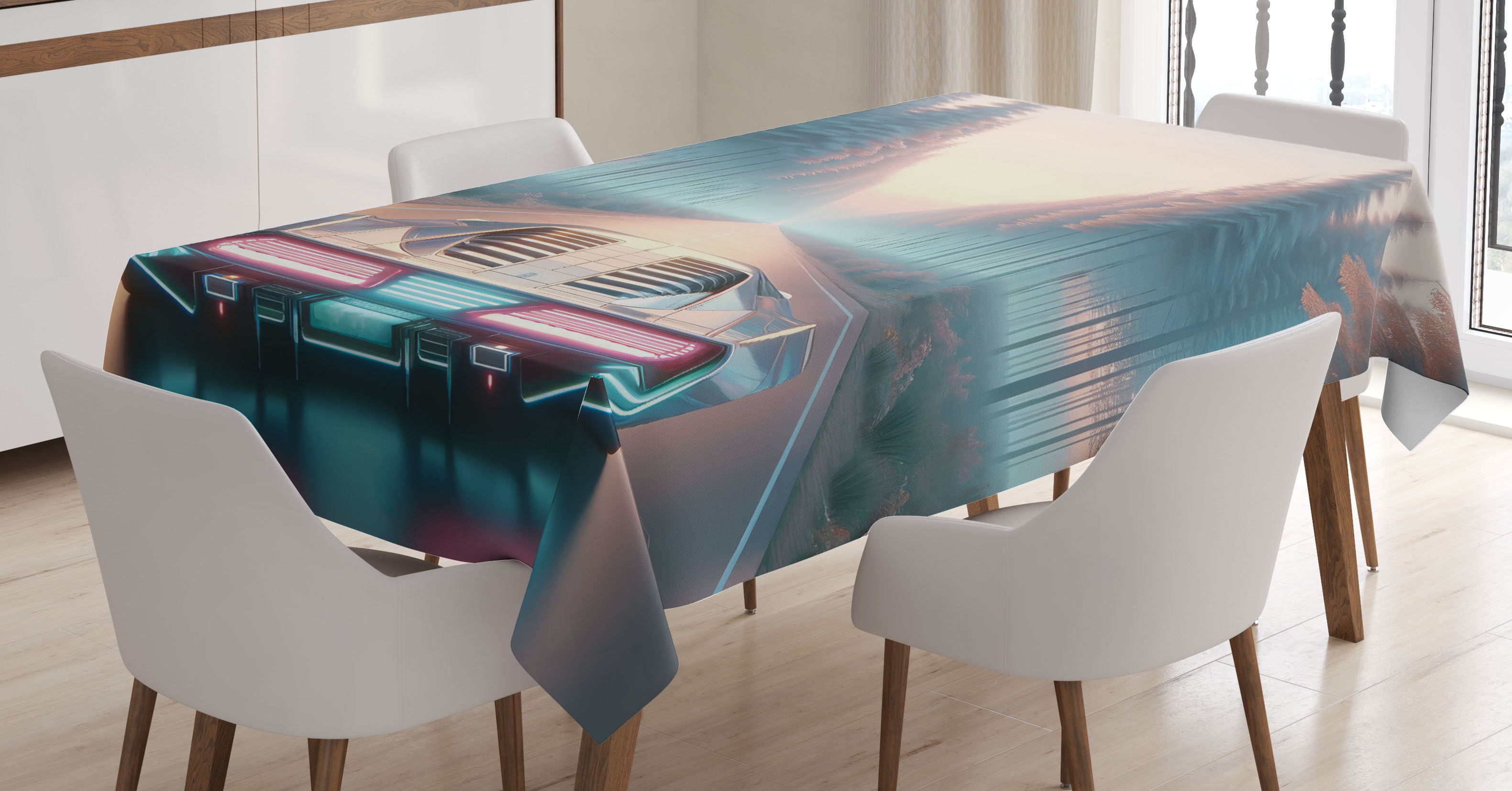 Ivy Bronx Leaon Rectangle No Pattern Microfiber Tablecloth | Wayfair