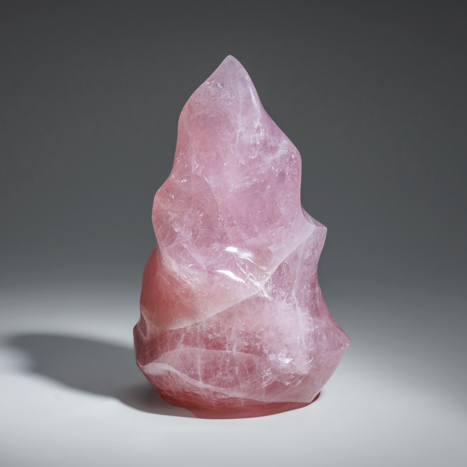 Astro Gallery of Gems Polished Rose Quartz Flame Freeform from Brazil ...
