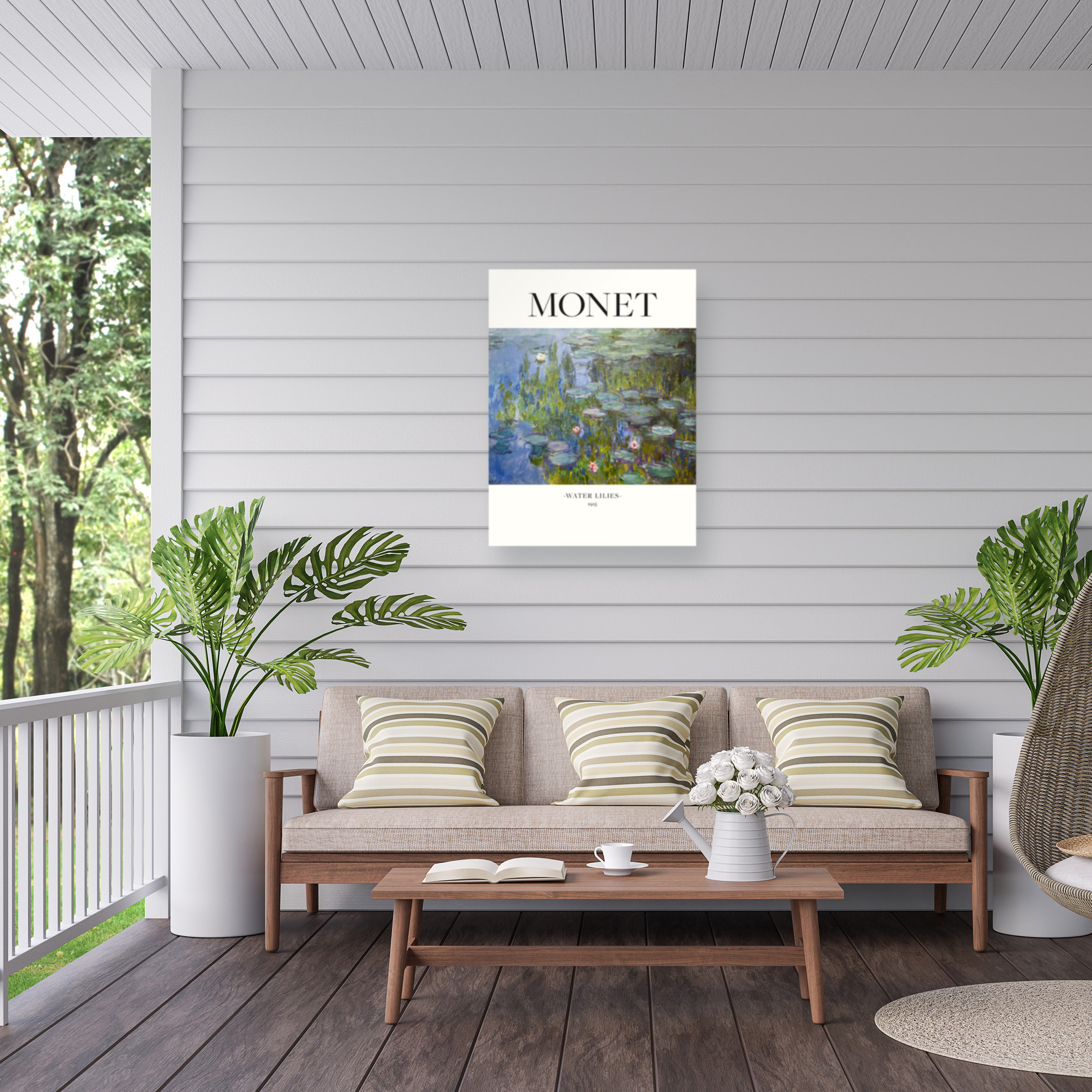 Vault W Artwork Claude Monet Water Lilies 1915 Outdoor Canvas | Wayfair