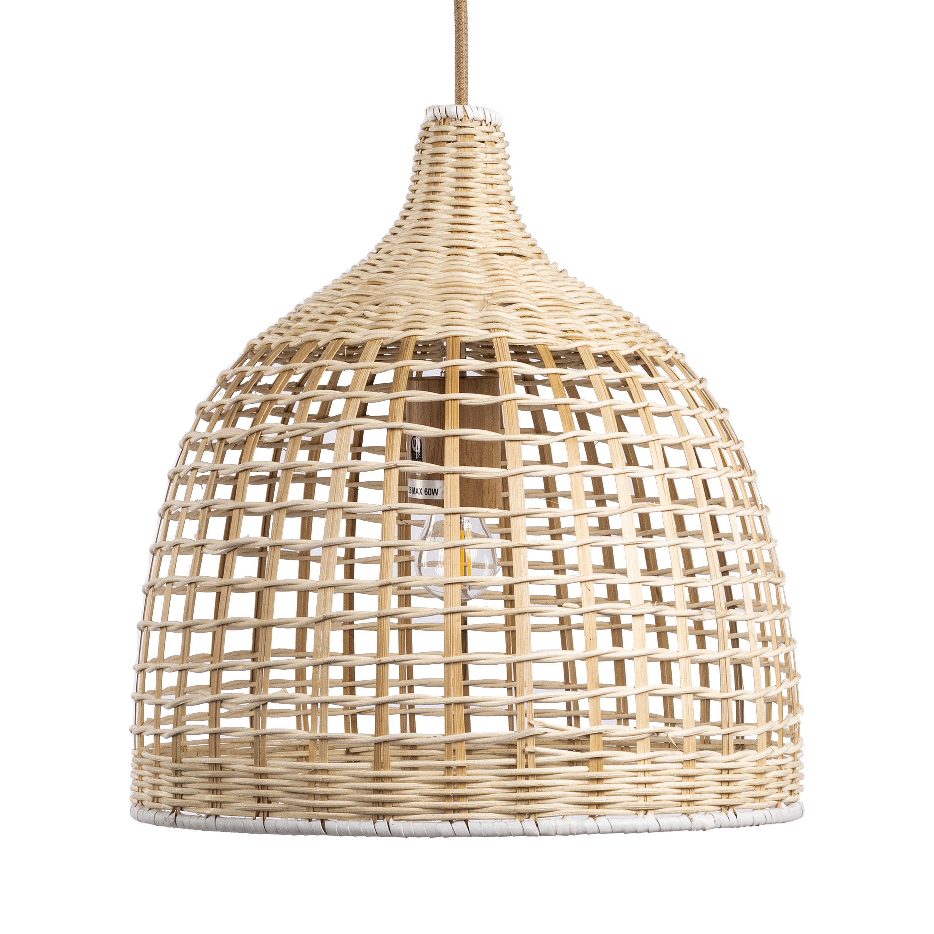 Dakota Fields Ellie – 14" & 15'' Natural Rattan Open-Weave Dome Plug-In ...