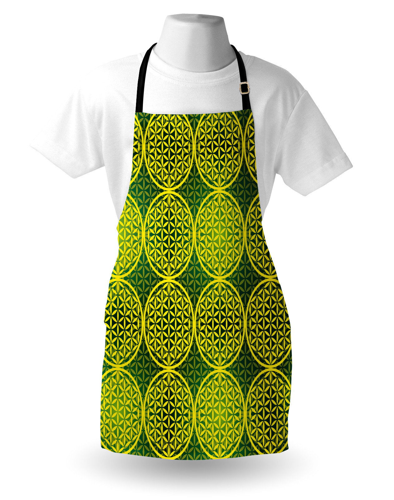 East Urban Home Modern Apron Unisex, Vivid Flower of Life, Adult Size ...