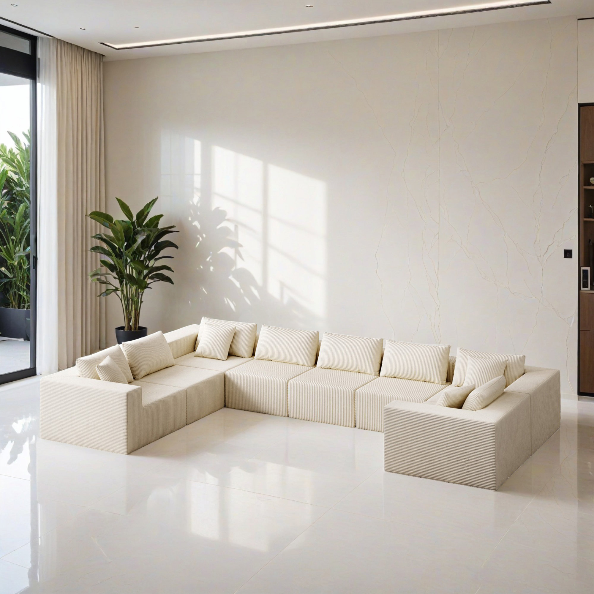 Ebern Designs 8 - Piece Modular Sleeper Sectional Sofa Bed Corner Sofa ...