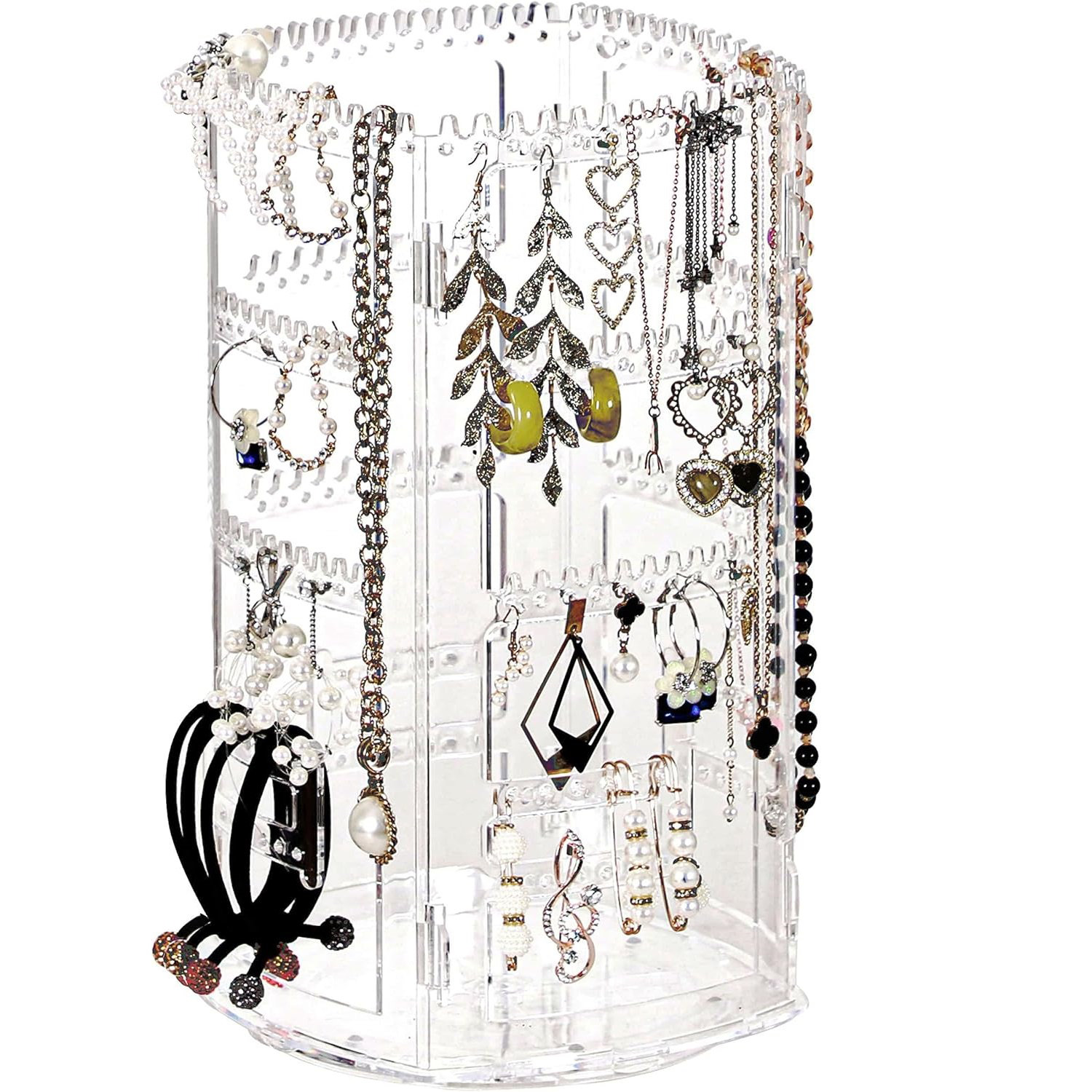 Wrought Studio™ Acrylic 360 Rotating Earring Organizer Jewelry Displays ...