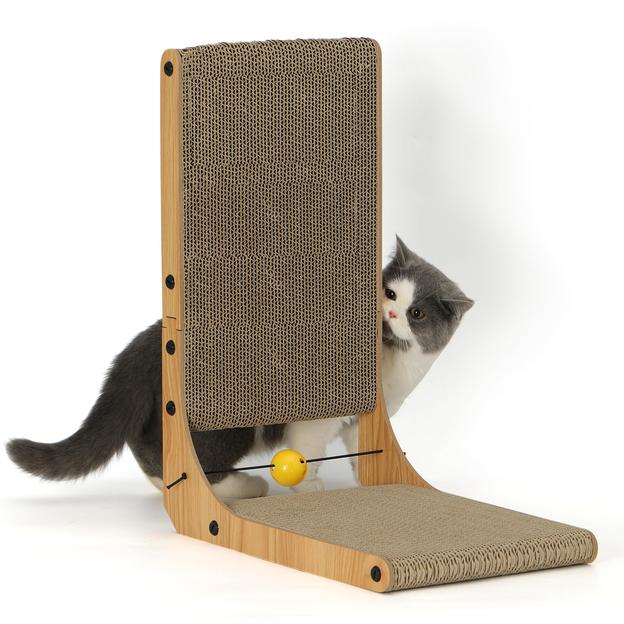 George Oliver Cat Scratcher, 18.9 Inch L Shape Cat Scratch Pad ...