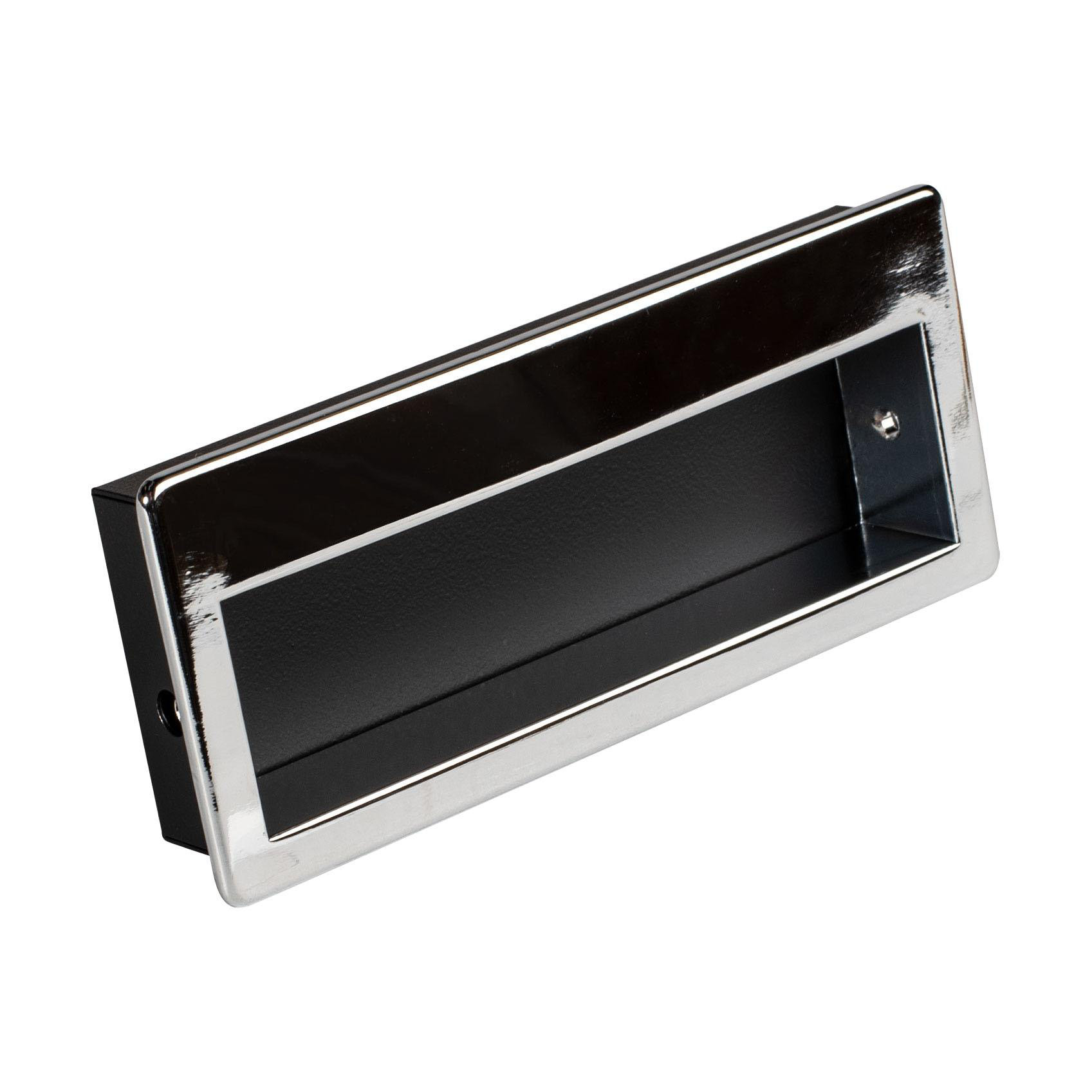 Outwater 25 Pack Polished Chrome Recessed Pulls With Black Interior ...