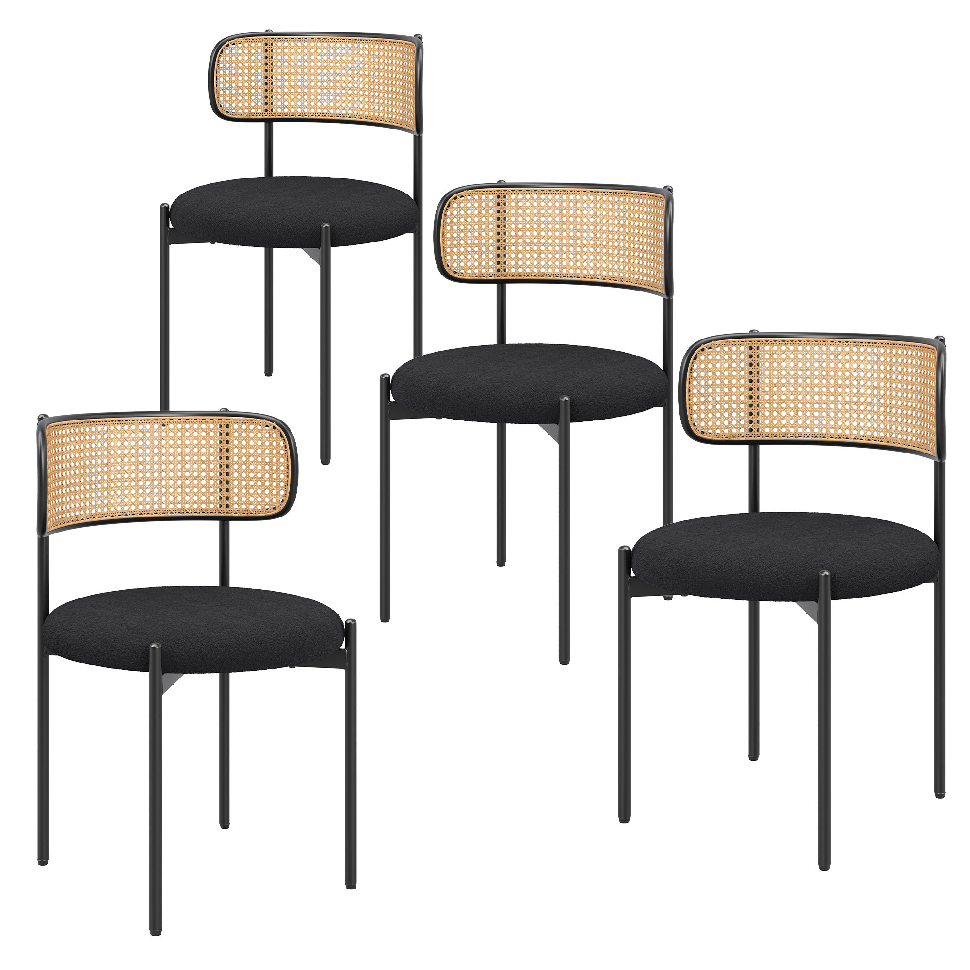 Bayou Breeze Boucle Fabric Upholstered Side Chair & Reviews | Wayfair