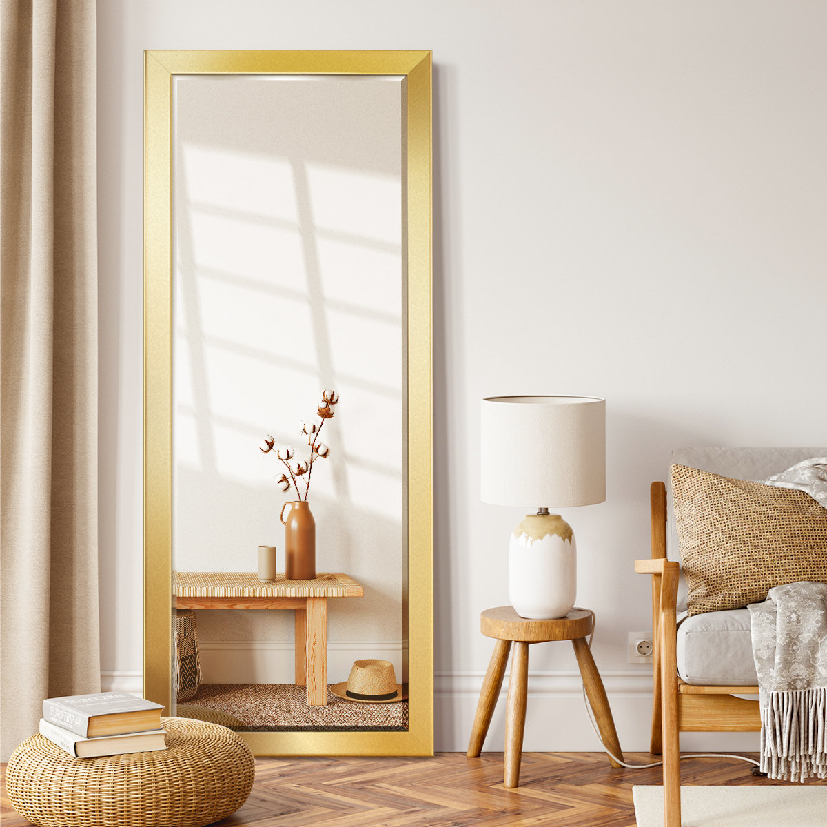 Mercer41 Yitzy Solid Wood Rectangle Mirror | Wayfair