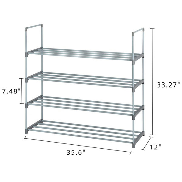 Rebrilliant 32 Pair Stackable Shoe Rack & Reviews | Wayfair
