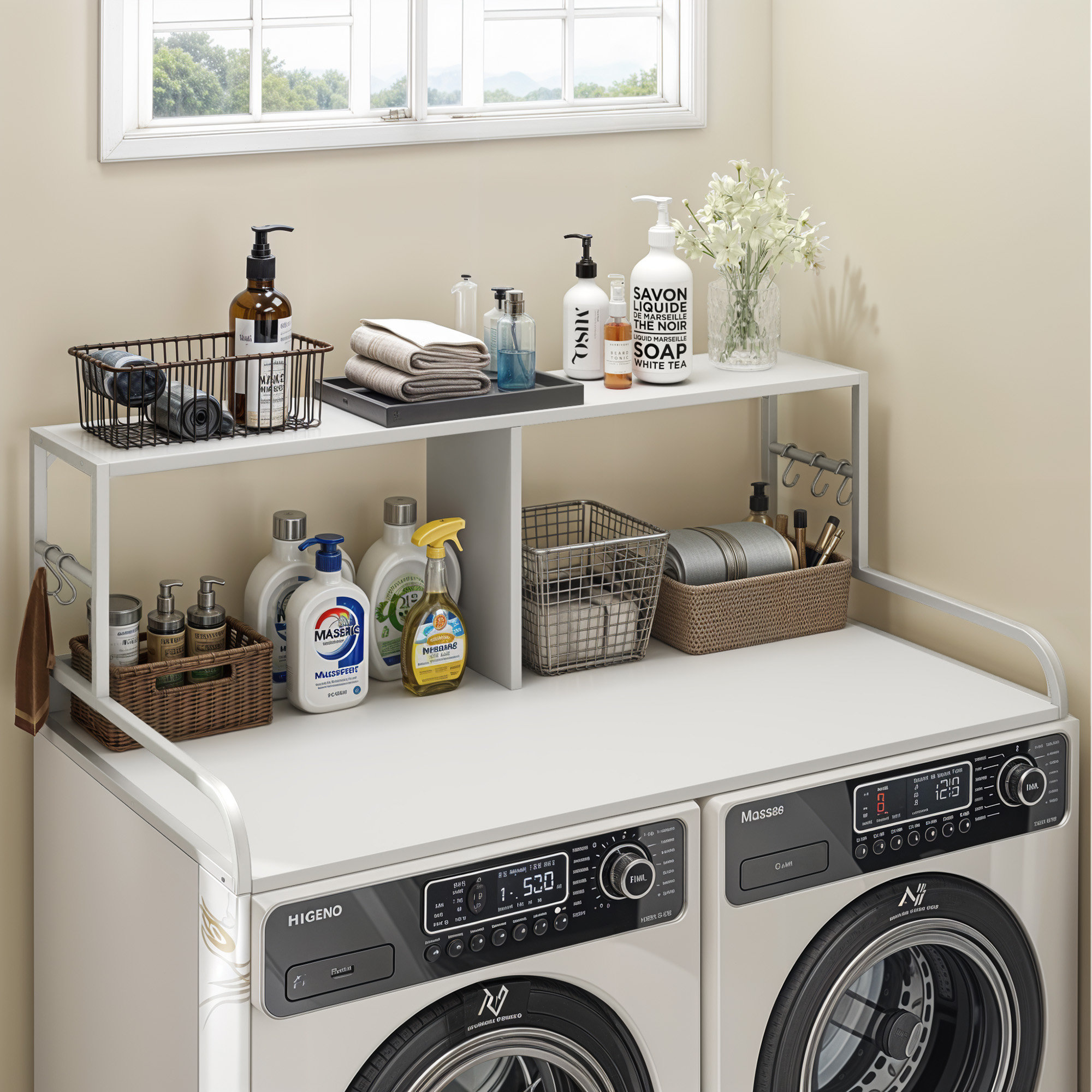 Edrosie Inc Elegant Double-Layer Washing Machine Rack | Wayfair