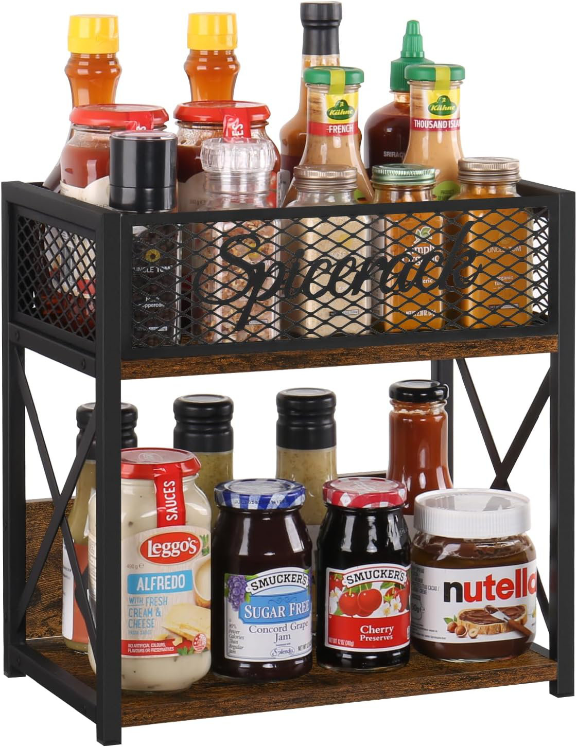 Union Rustic 2 Tier Spice Rack with Drawer | Wayfair