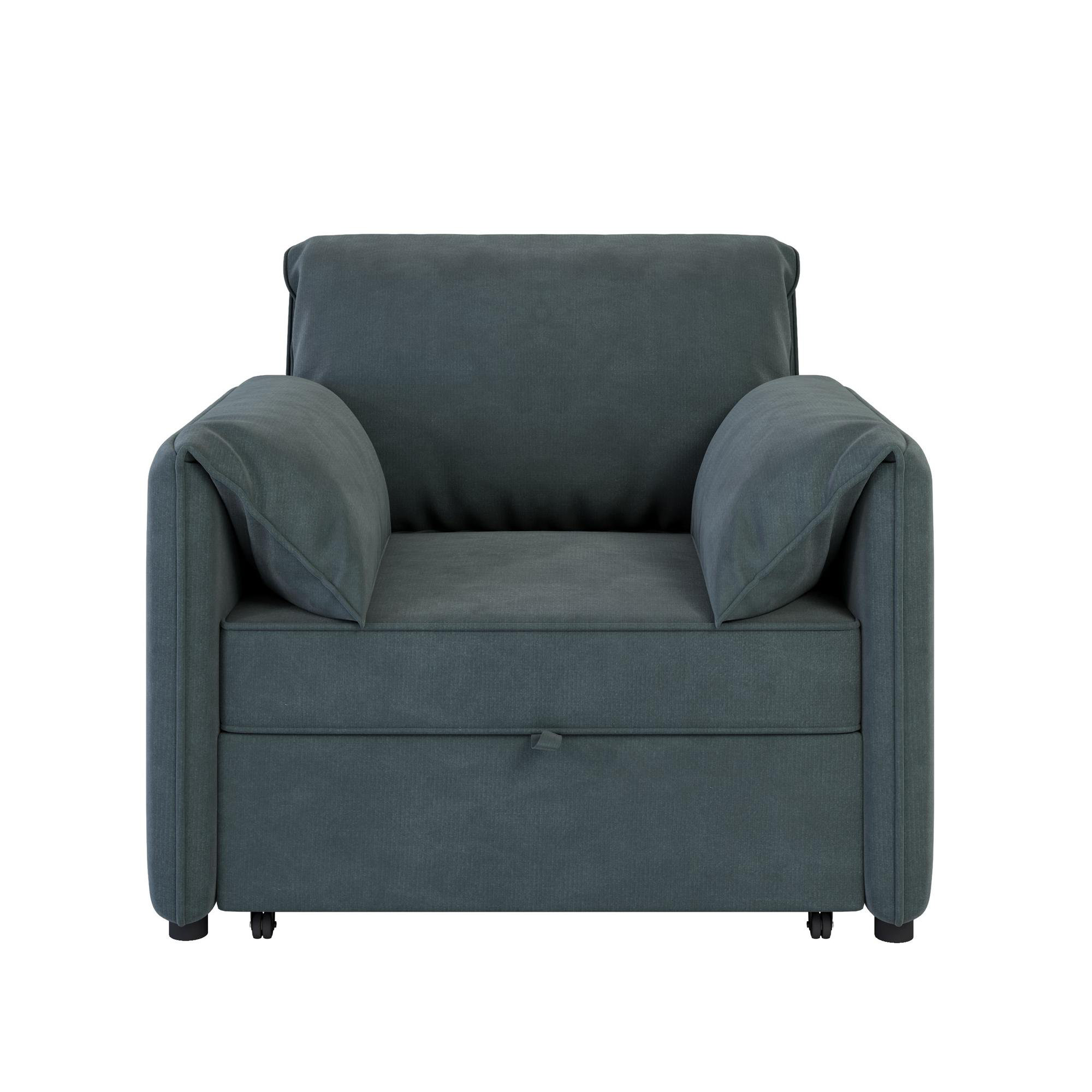 Hokku Designs Convertible Pull Out Sofa Bed, 3-in-1 Convertible Sleeper ...