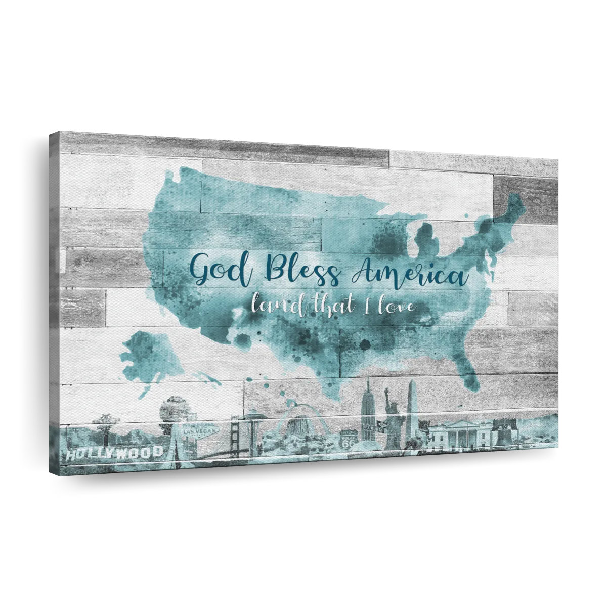 Dovecove God Bless America Map Canvas Print - Wayfair Canada