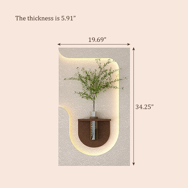 Eclecticed Home Contemporary Wall Decor with Remote LED Lights ...