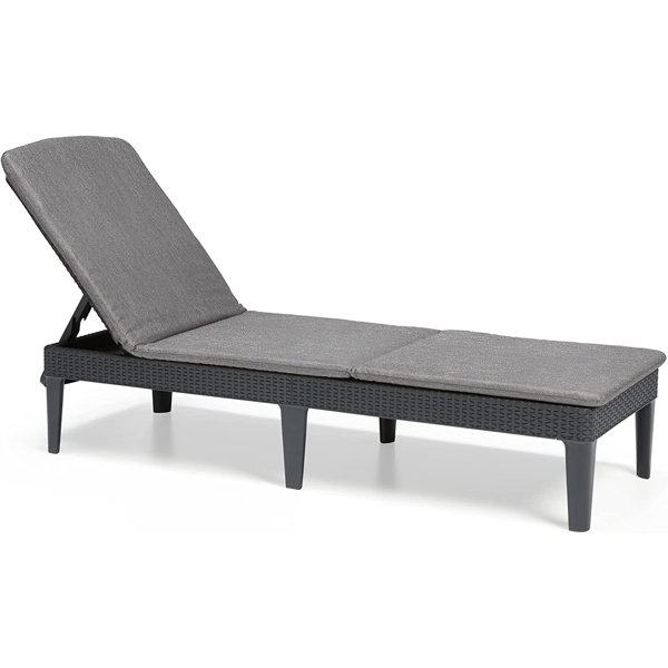 Keter Jaipur Sun Lounger With Cushion- Grey | Wayfair.ie