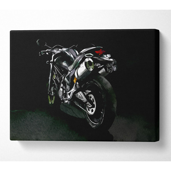 Borough Wharf Ducati Motorbike Black - Wrapped Canvas Art Prints ...