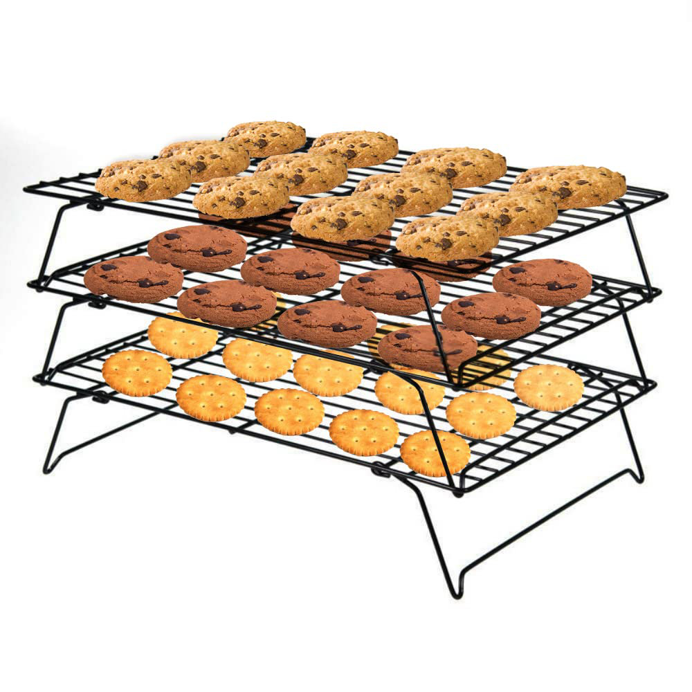 TUHOME FURNITURE LLC 3 Tier Baking Cooling Rack Stackable Stainless ...