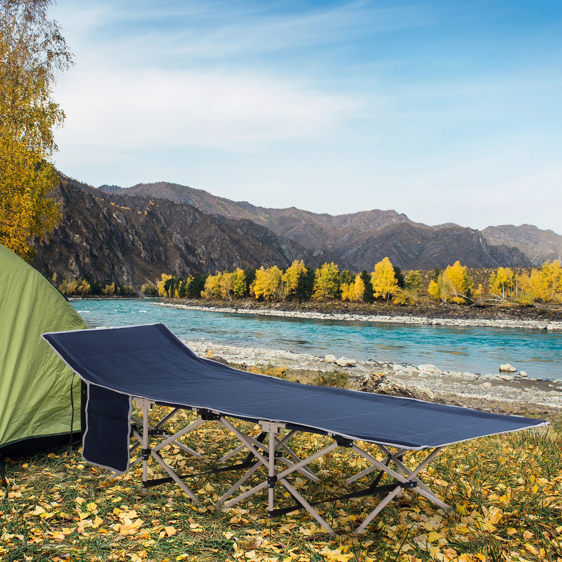 Arlmont & Co. Folding Camping Cot For Adults - 330 Lbs Weight Capacity ...