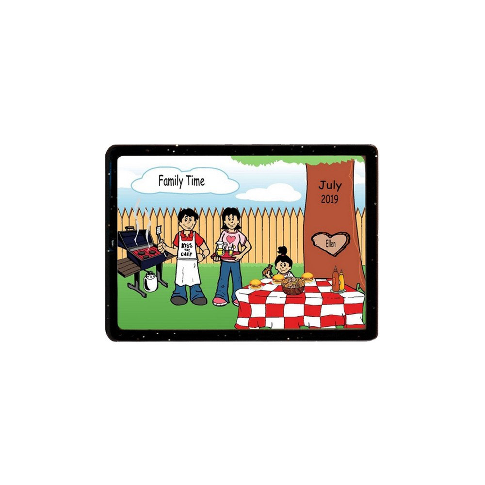 Printed Perfection Personalized Family Backyard Barbeque 1 girl Acrylic ...