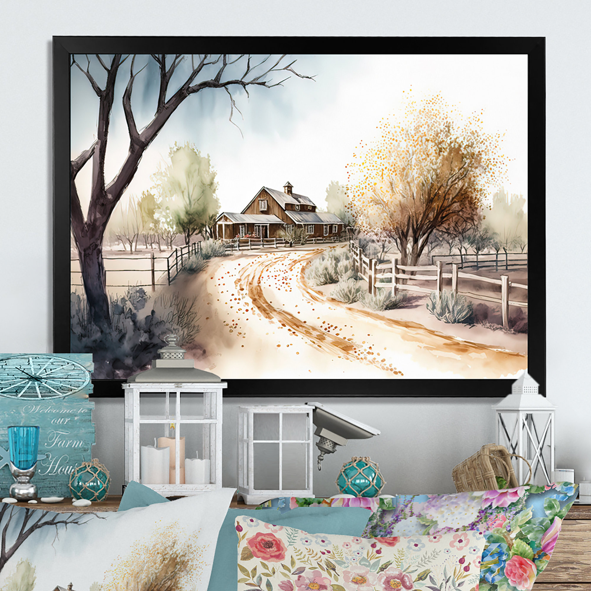 Design Art Welcome to the Ranch - Print on Canvas | Wayfair
