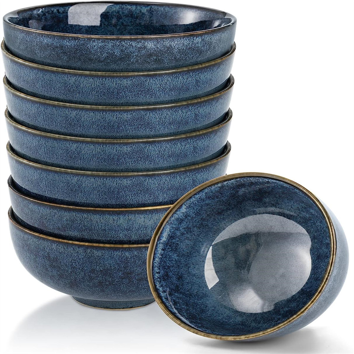 Bungalow Rose Set Of 8 Small Bowls, 10 Ounce Ceramic Bowls For Side ...