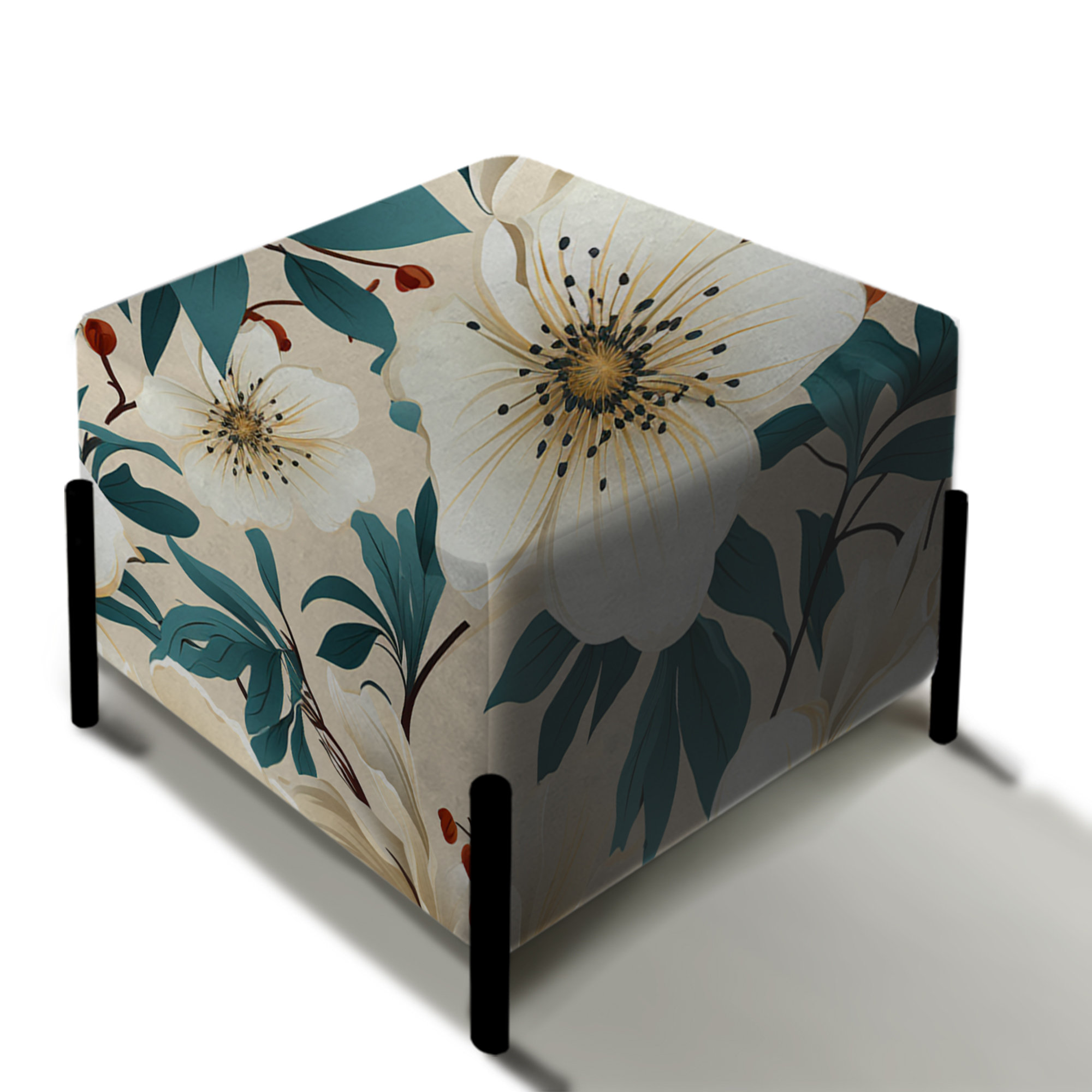 Design Art Coastal Tranquil Florals Collage Unveiled III - Floral ...