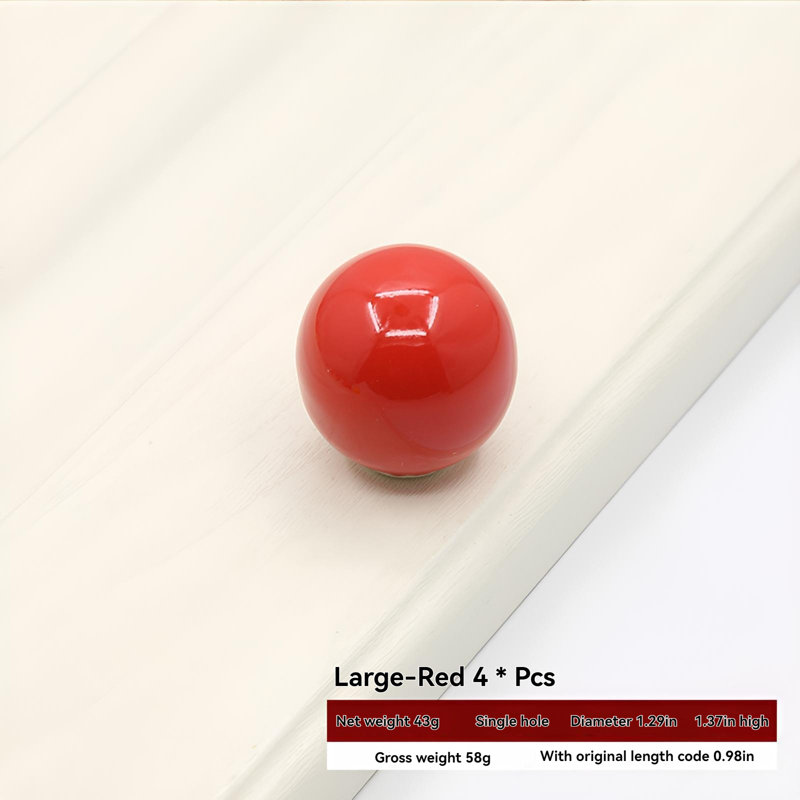 Infinitee Green Colorful Ceramic Cabinet Door Handle, Round Single Hole ...