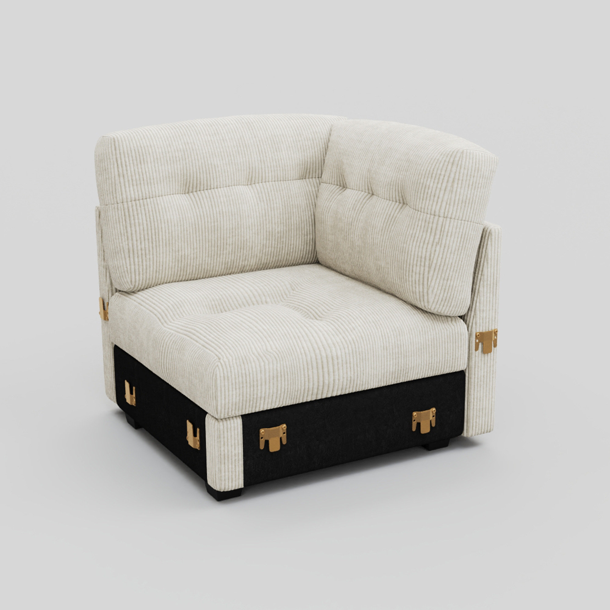 Mercer41 Sieber Corduroy Modular Armless Corner Chair - Wayfair Canada