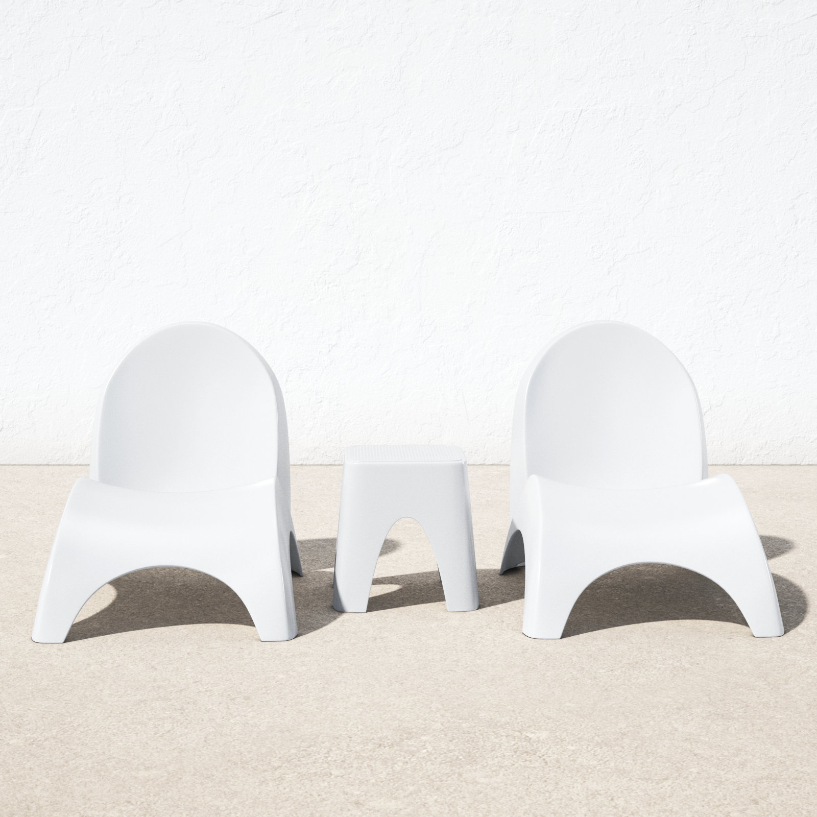 AllModern Frederick Angel Trumpet 3 Piece Seating Group & Reviews | Wayfair