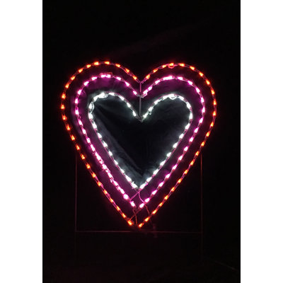 lighted heart decoration