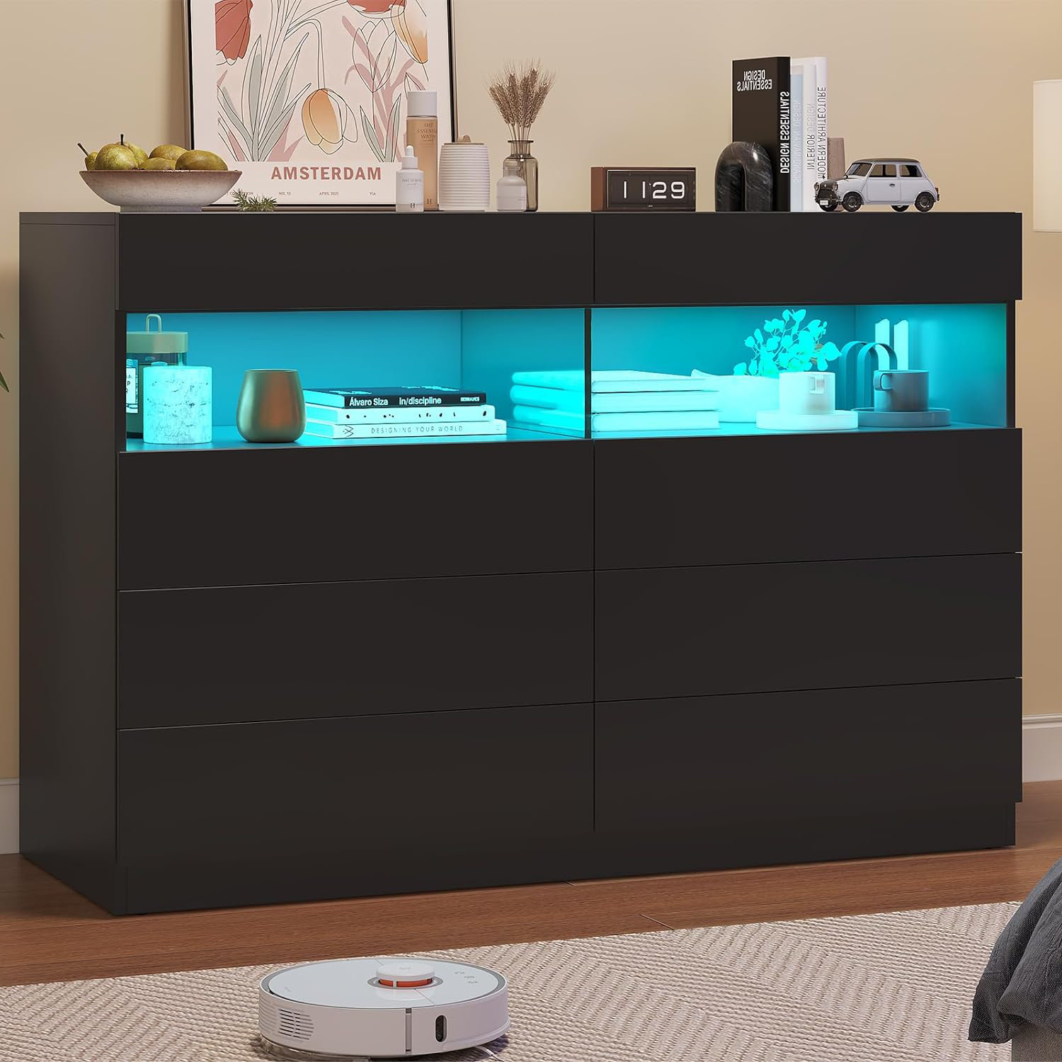 Wrought Studio™ Jamare 8 Drawer 47.2" W Double Dresser & Reviews | Wayfair