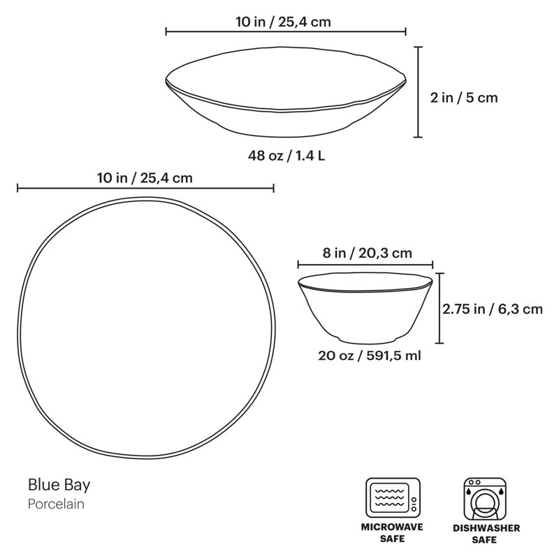 Lenox Blue Bay 12-Piece Dinnerware Set | Birch Lane