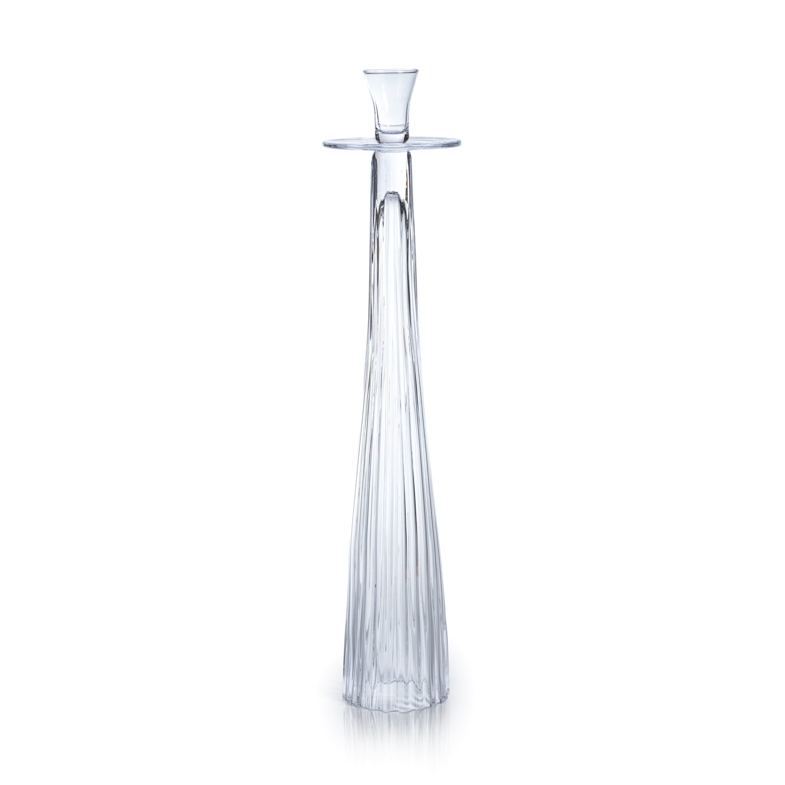 Ivy Bronx Glass Tabletop Candlestick | Wayfair
